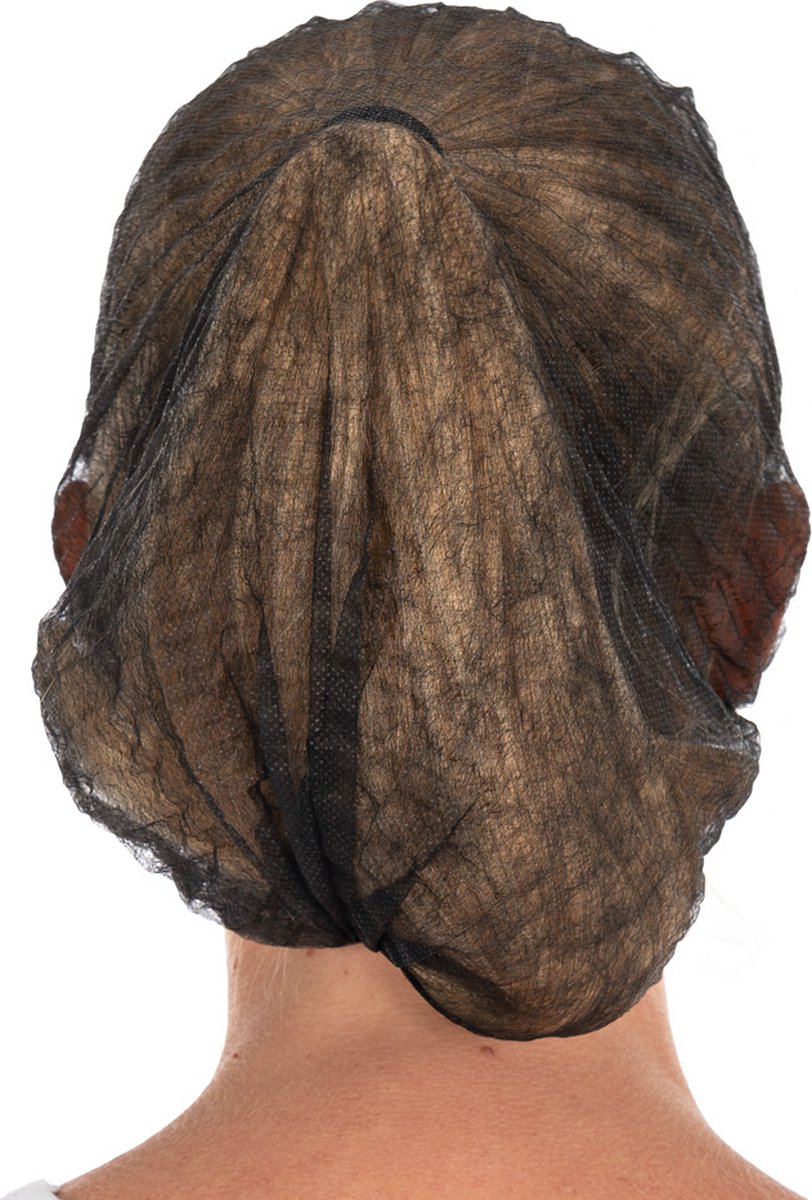 Hygonorm wegwerp haarnetje clip cap zwart per 100 stuks - haarnetjes ...