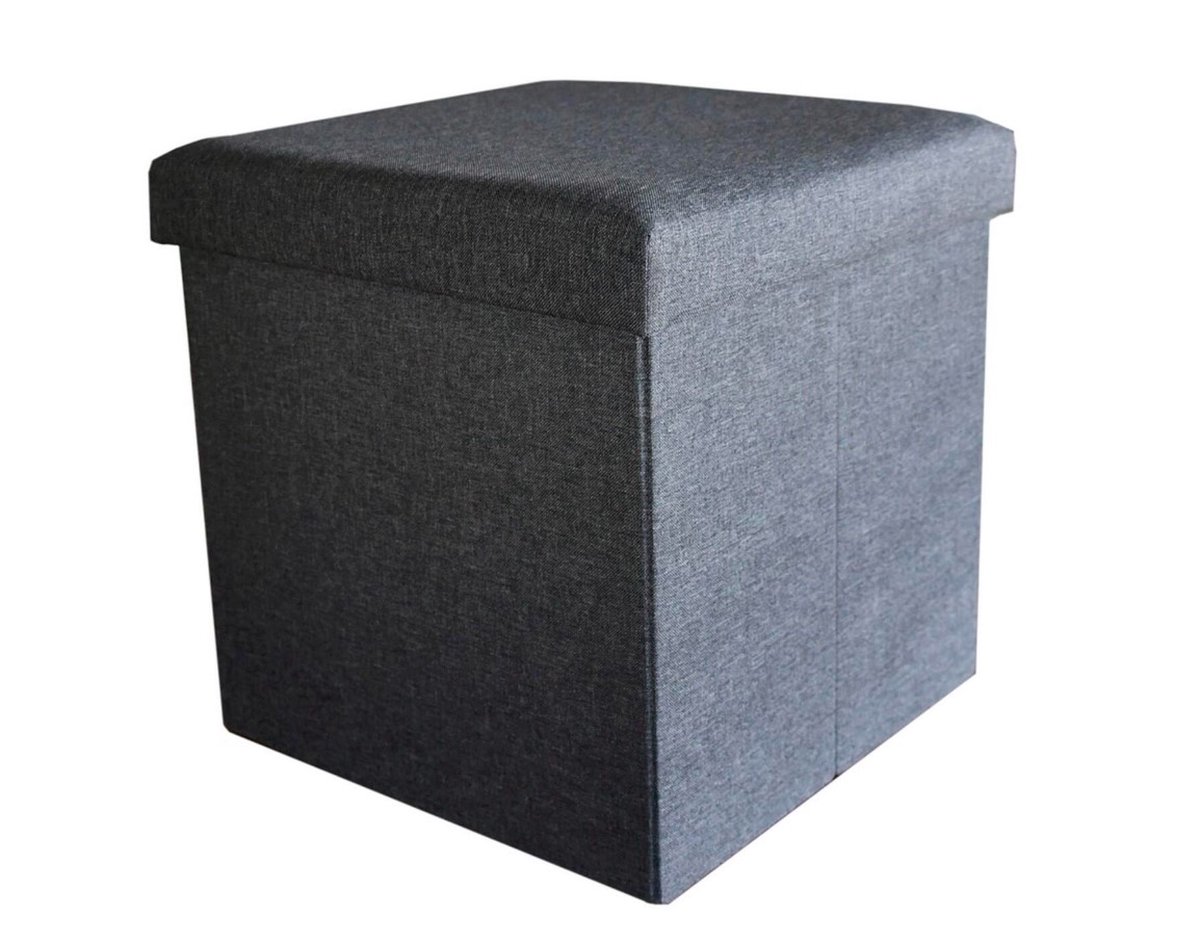 Opvouwbare Opberg Poef - Voetenbank Met Opbergruimte - Opbergbox Hocker ...