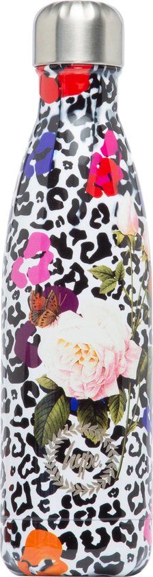 Leopard Floral - Drinkfles - RVS drinkfles - waterfles - RVS waterfles ...