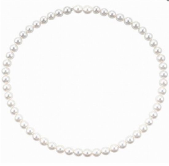 Parel ketting- Heren- 8 mm-Wit- 55 cm-Stretch-Charme Bijoux | bol.com