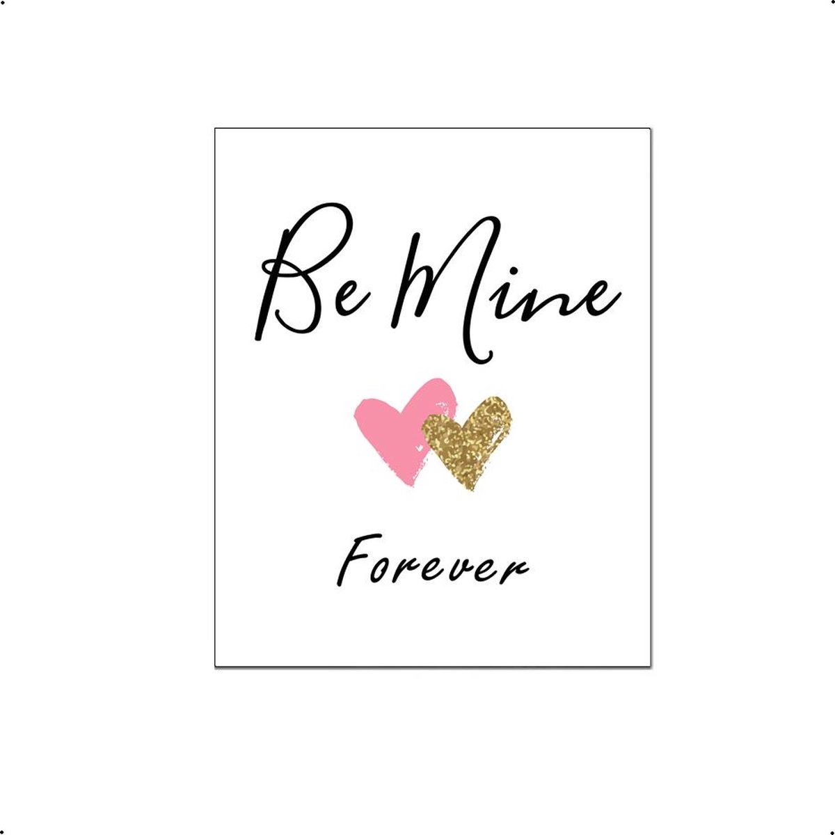 PosterDump - Be mine forever 2 hartjes - Baby / kinderkamer poster ...