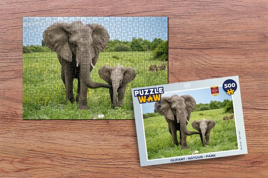 Puzzel Olifant - Natuur - Park - Legpuzzel - Puzzel 500 stukjes | bol.com