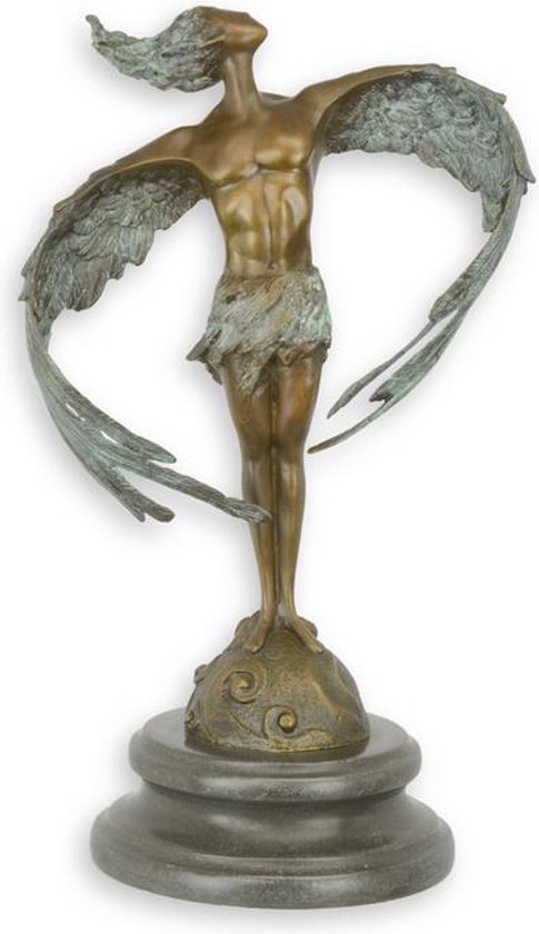 Homme avec des ailes - Statue en bronze - Sculpture en bronze - 31,7 cm ...