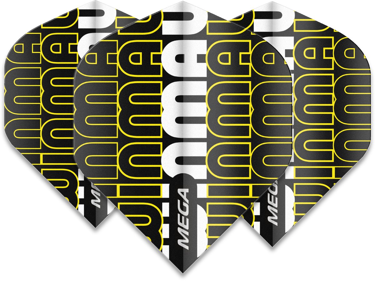 WINMAU - Mega Standard Winmau Logo Geel Dartvluchten - 1 set per pakket ...