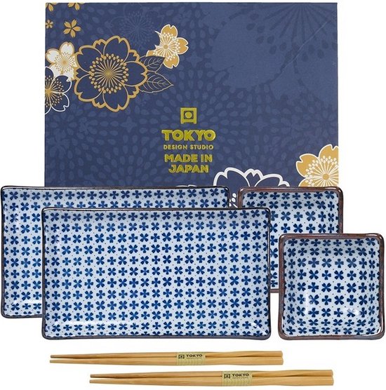 Tokyo Design Studio - Japan Flower Sushi Set 6-delig 21x13.5cm & 8 ...