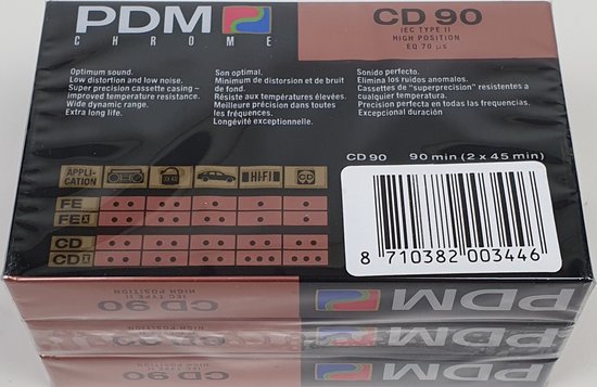 3- pack PDM Philips Dupont CD90 Chrome Position Cassettebandjes | bol