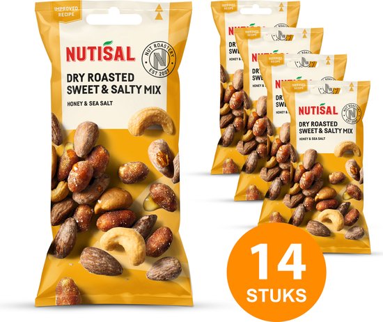 Nutisal Sweet & Salty mix 14 zakjes à 60g nootjes - notenmix - doos ...