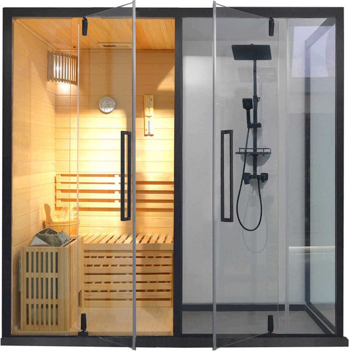 Sauna + Douche combinatie - 2 Personen - Rechts | bol.com