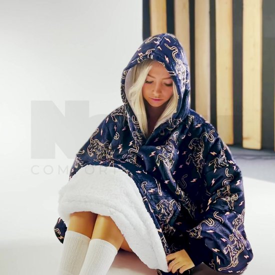 Noony Color - regenboog hoodie deken - Plaids met mouwen - Cuddle ...