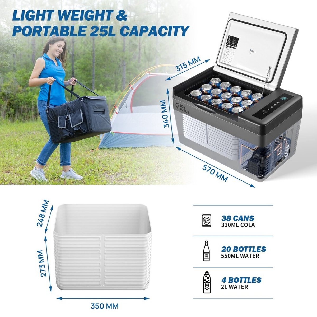 Jekkie Koelbox - Compressor koelbox - Auto koelbox - Cooler - Vriesbox - Elektrisch -... | bol.com