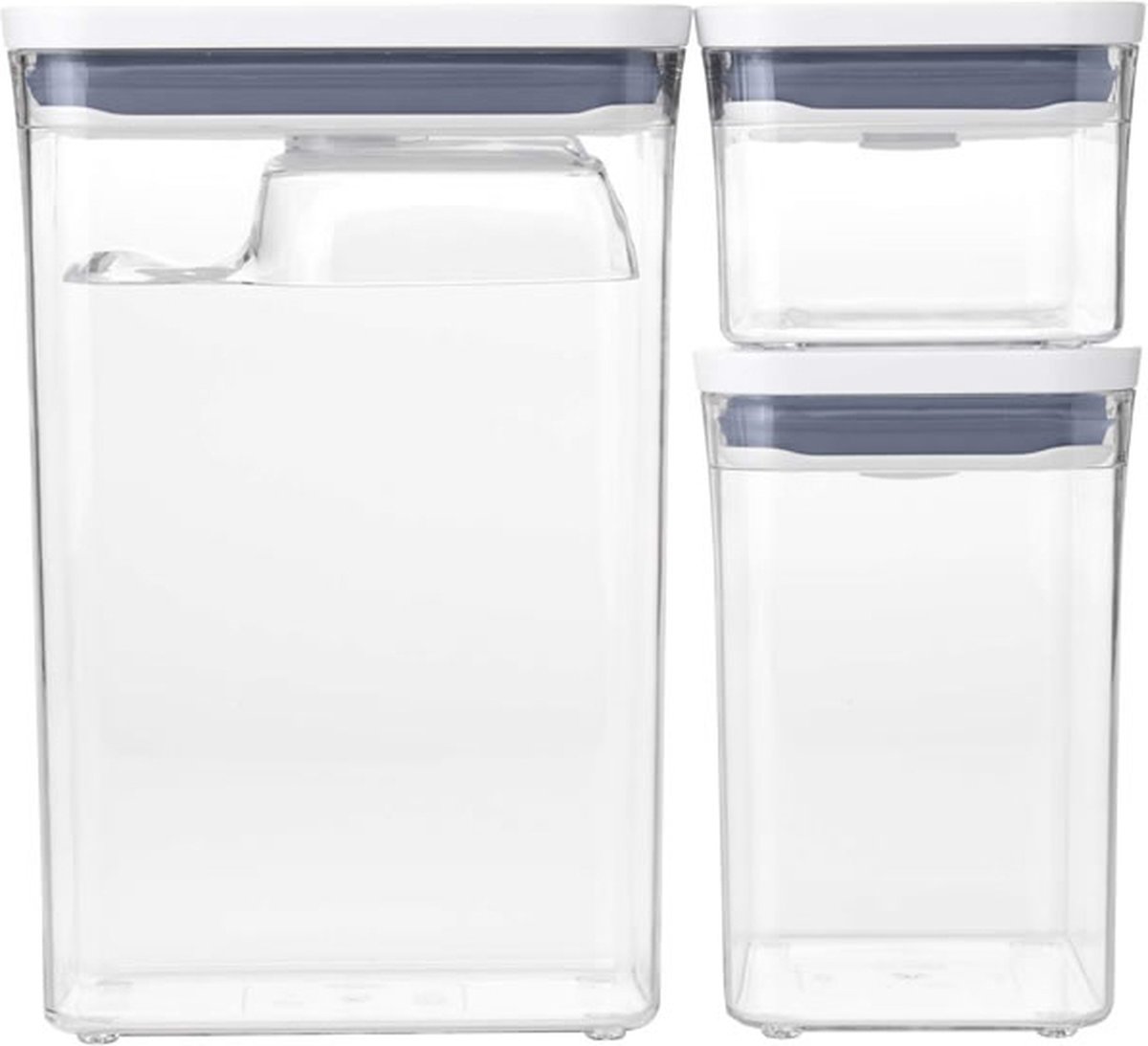 OXO Voorraadbus 'POP' - Voorraadbussen 3 stuks 2.6L / 1.6L / 0.6L- Voorraadbus set... | bol.com