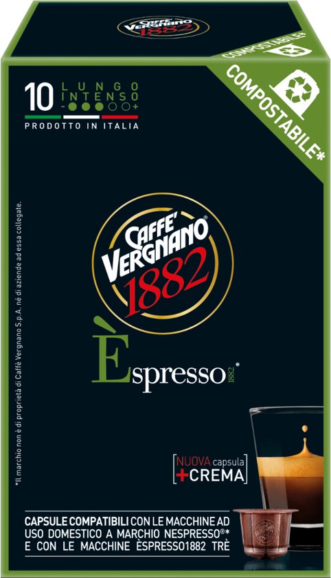 Caffè Vergnano Nespresso Compatibele Intenso Lungo 10 capsules ...