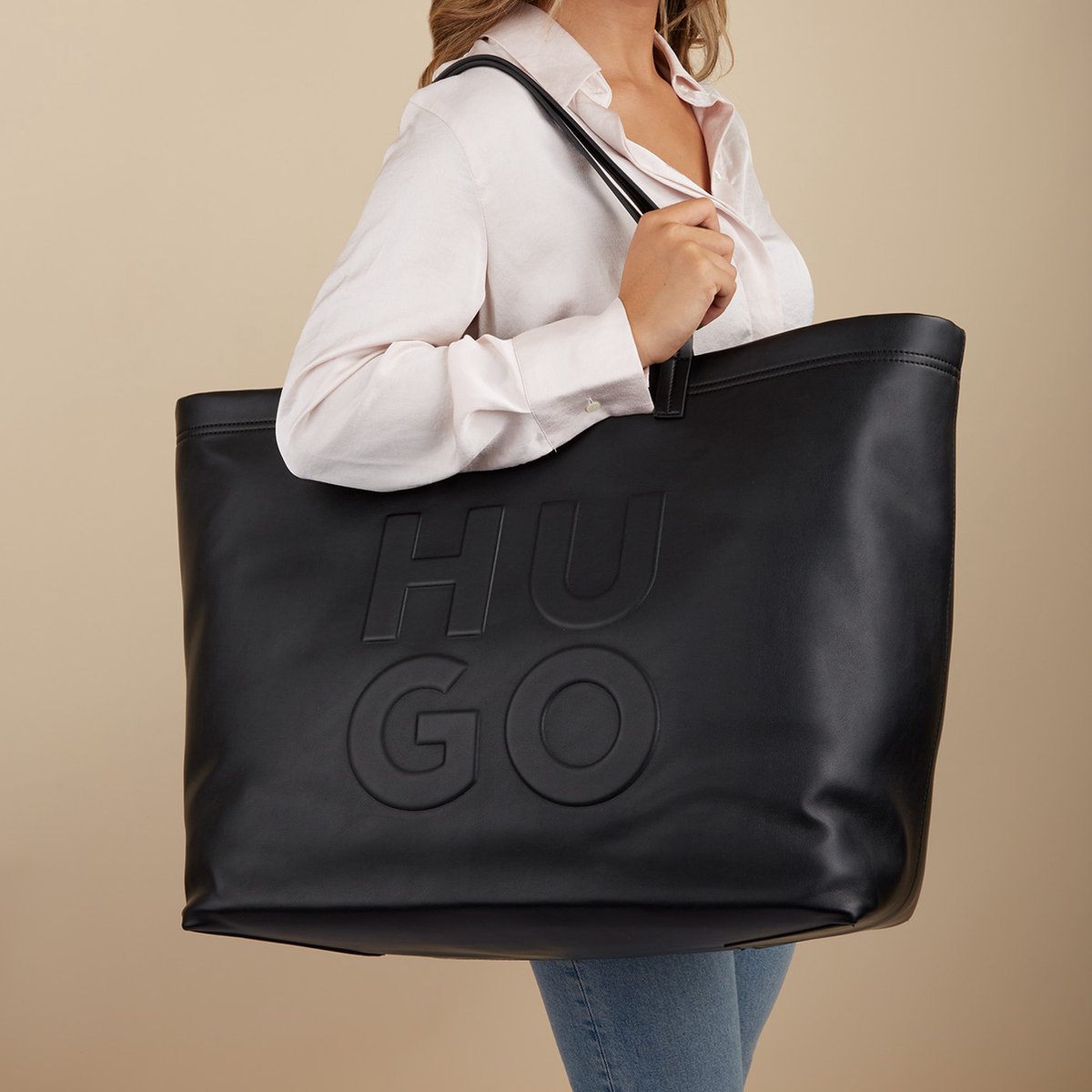 Hugo Boss HUGO Dames HandtasShopper Kunstleer - Zwart | bol.com