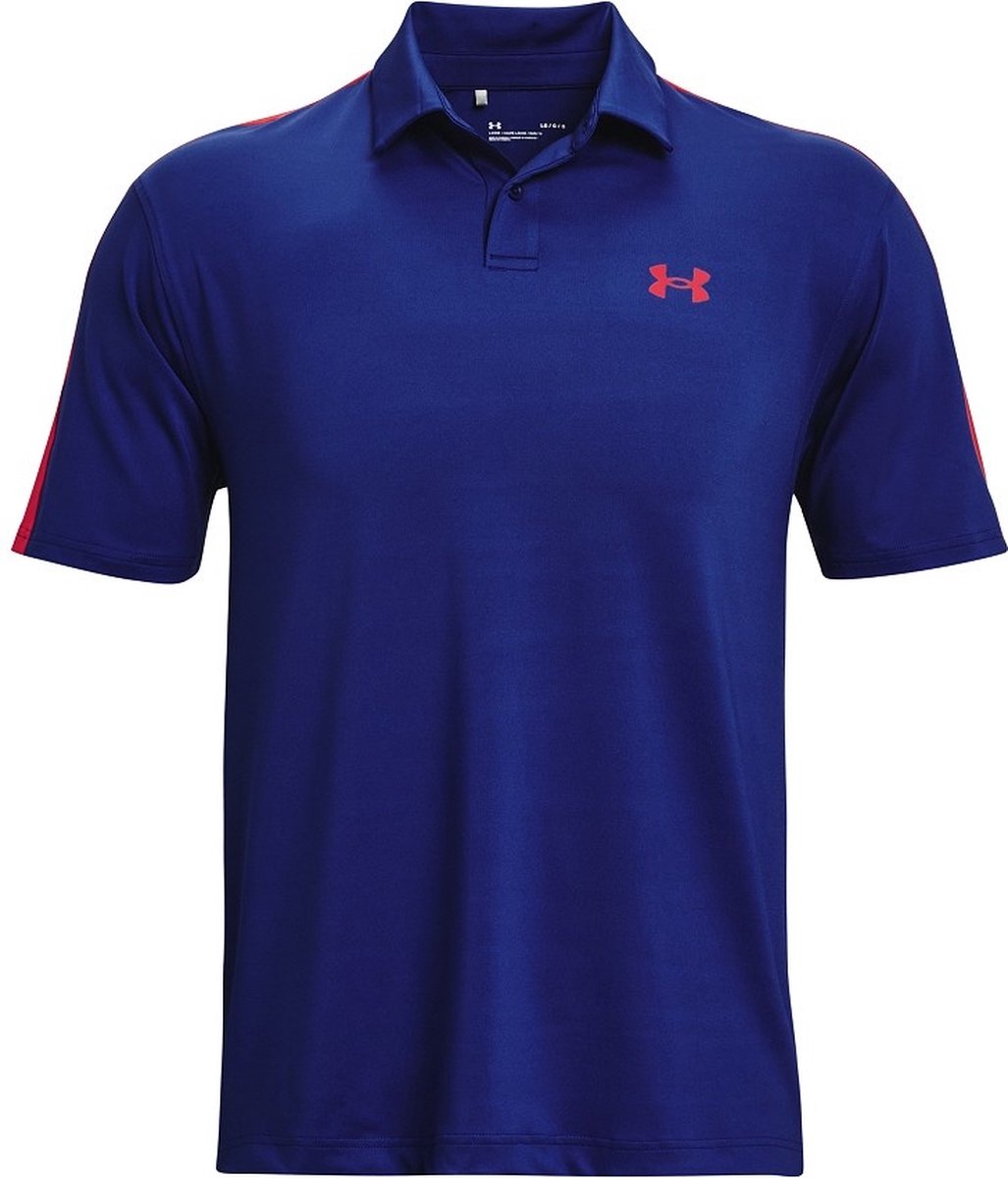 UA T2G Blocked Polo - Bauhaus Blauw / Radio Rood / Radio Rood | bol.com