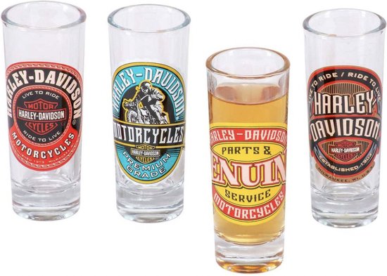 Harley-Davidson Label Shotglazen Set | bol