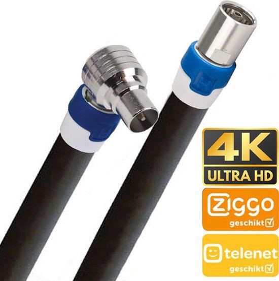 Coax kabel geschikt voor Ziggo & Telenet op de hand gemaakt - 20 meter ...