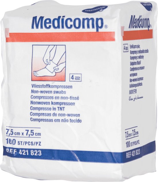 Hartmann Medicomp nonwoven kompressen niet steriel 5 x 5 cm | bol.com