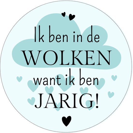 Blauwe Verjaardag Stickers Jongen | 20 Stuks | Etiketten | Traktatie ...