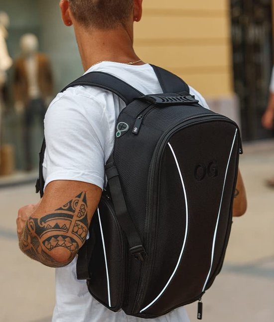 OG Original GO Motor-rugzak, Motorfiets-rugzak, Waterdicht, Zwart, 20L ...