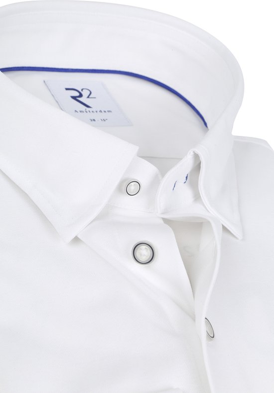 R2 Overhemd Uni Wit - Maat 42 - Heren - Overhemden Formeel | bol