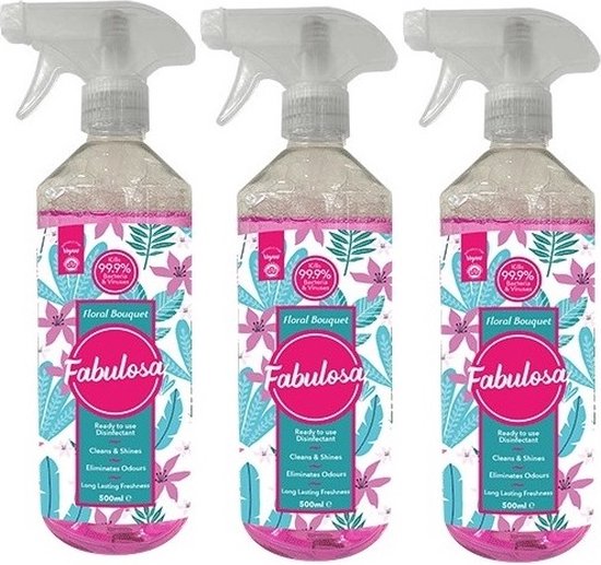 FABULOSA - Floral Bouquet - 3x 500ML - Desinfecterende Spray ...