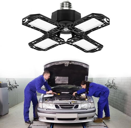 BulbKong- Vervormbare LED Garage Verlichting Plafondlampen Garage - 360 ...