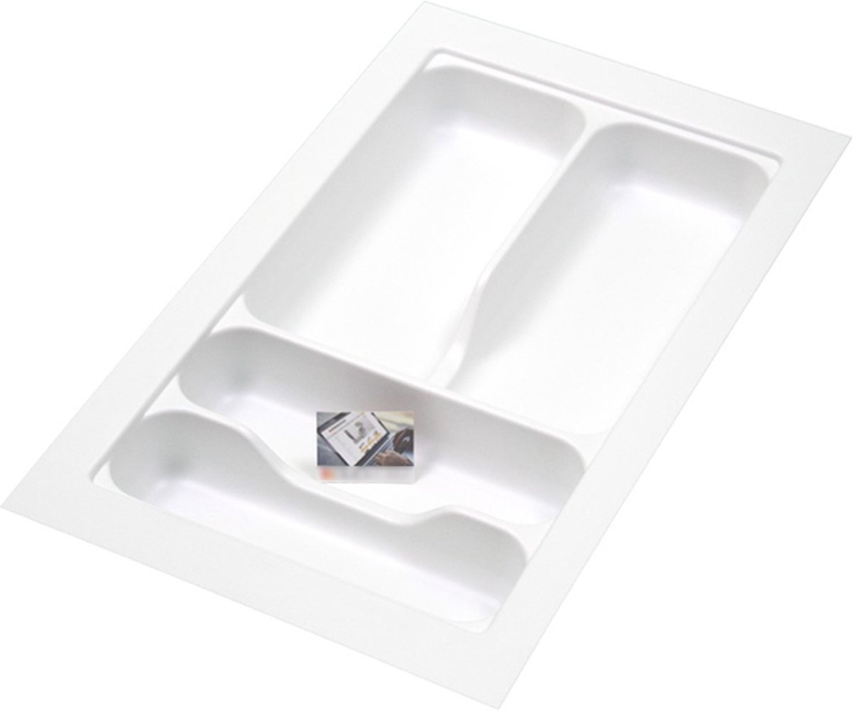 Kunststof Bestekbak Basic Series Wit, Breedte 30-25 cm - Diepte 50-44 ...