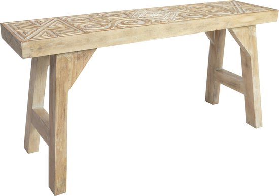 Liviza Houten bankje Peso 50 cm hoog bankje hout slaapkamer halbankje | bol