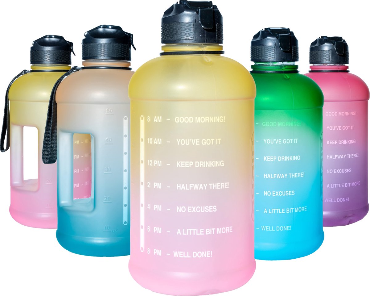 Quality Needz - Bouteille d'eau - Gourde avec paille - 2 litres ...