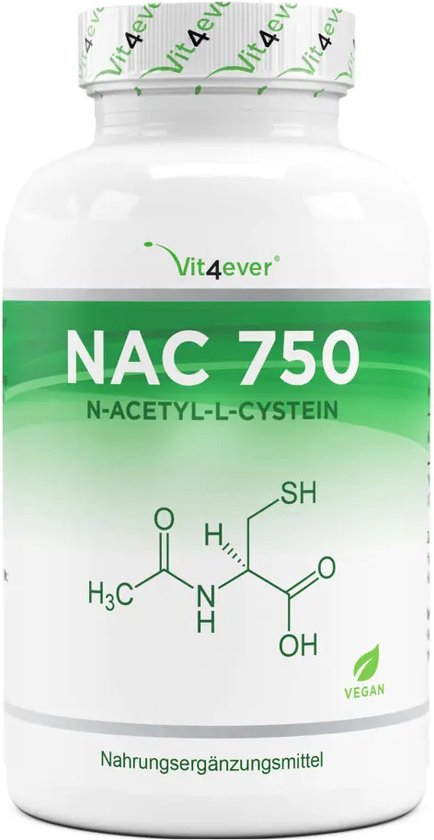 Vit4ever NAC N-acetyl L-cystein Voedingssupplement, 180 capsules met ...