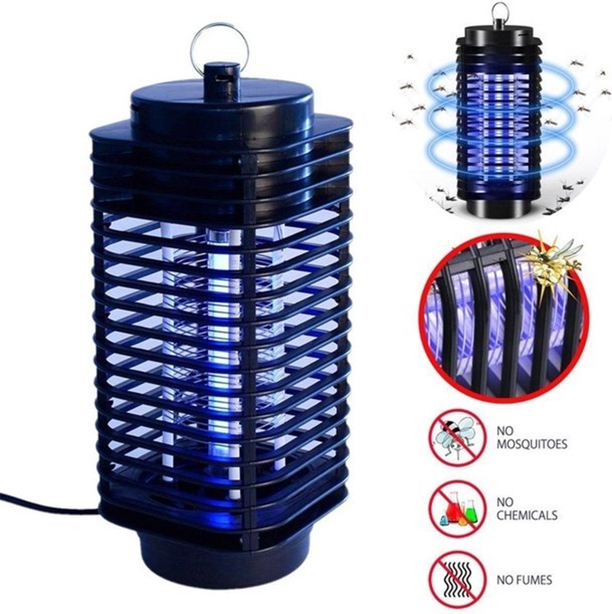 iBright UV Muggenlamp - Elektrische insectenlamp - Ophangbeugel met aan ...