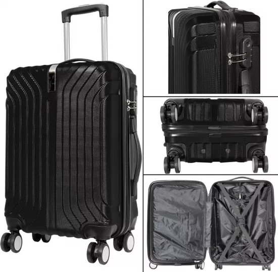 Handbagage koffer - Reiskoffer trolley - Lichtgewicht koffers met slot ...