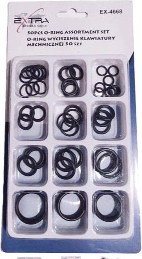 O-Ringen Set - 50 Delige Box - - O ringen - 12 Maten | bol