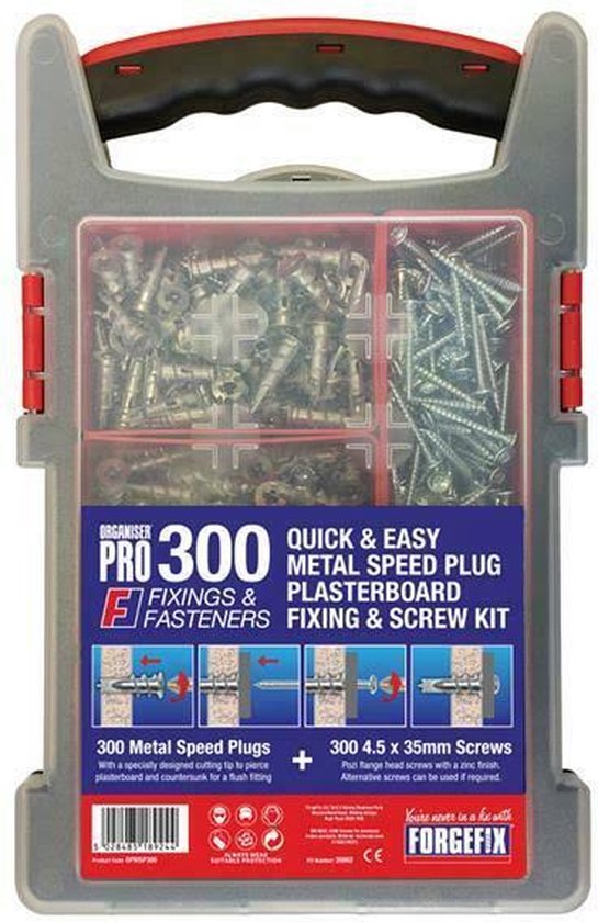 Forgefix - Metale hollewandplug / gipsplaatplug incl. schroef | bol.com