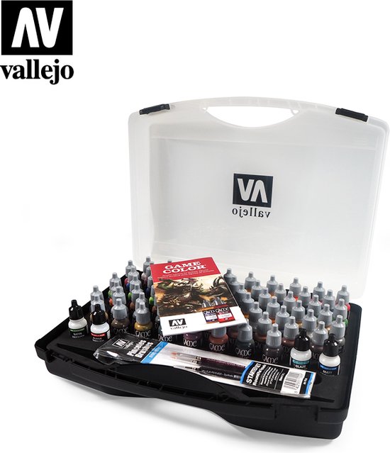Vallejo val 70172 Game Color: Case met 72 kleuren + 3 brushes (Vallejo ...
