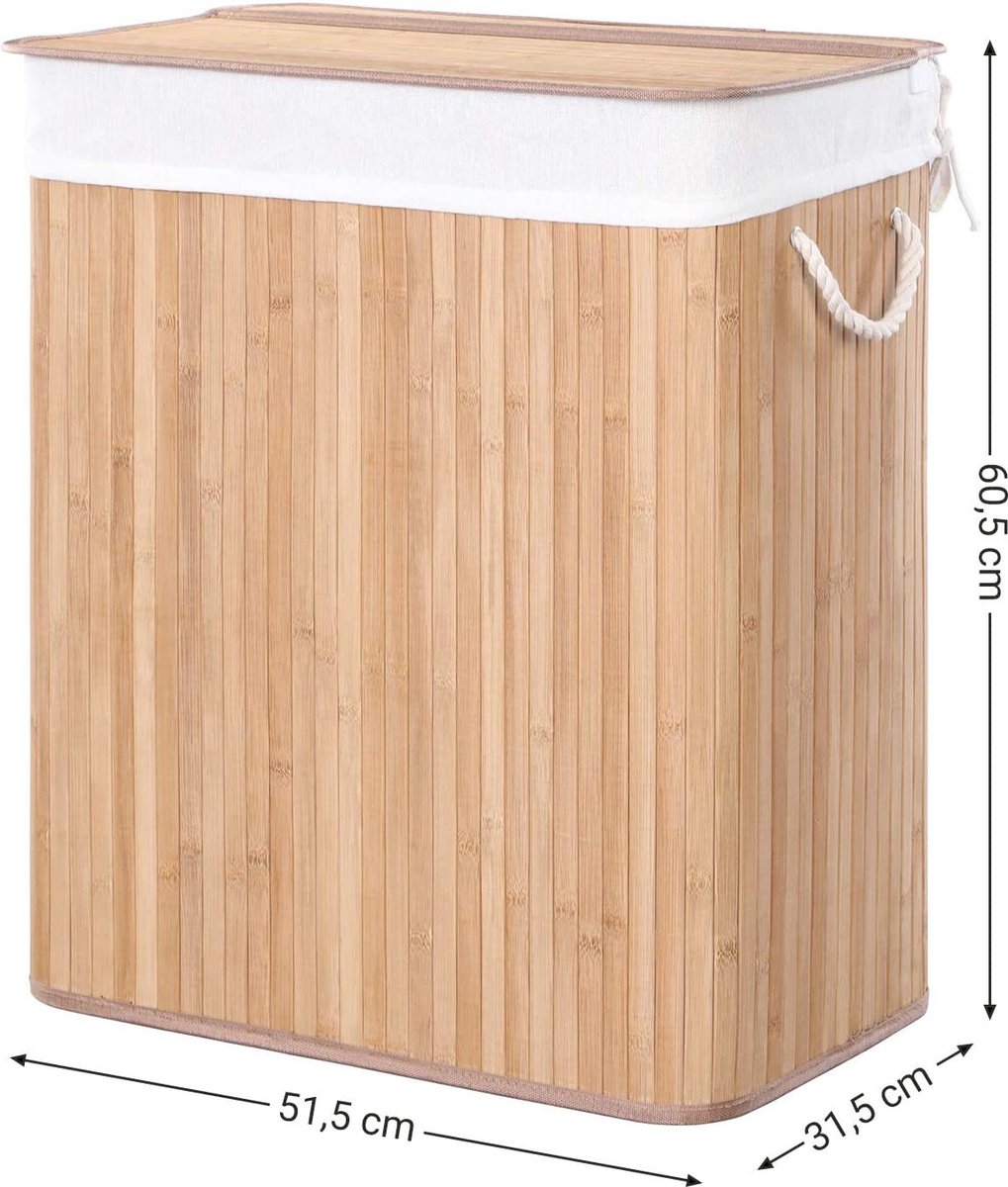 TA Design Wasmand met deksel, wasmand met verwijderbare voeringzak ...