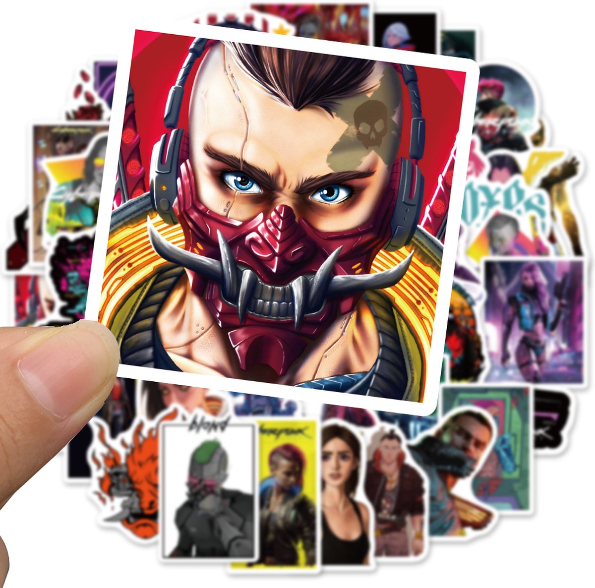 Cyberpunk 2077 Stickers - set 50 stuks - Laptop Stickers ...