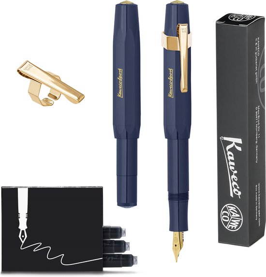 Kaweco - CLASSIC SPORT NAVY Fountain Pen - Breed - Oktogonal Clip ...