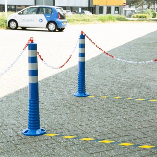 2x Flexibele Reflecterende Afzetpaal 75 cm Blauw | Flexpaal ...