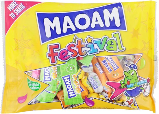 Maoam - Festival - 350 gr - Uitdeel snoep - Uitdeelzakjes - Traktatie ...