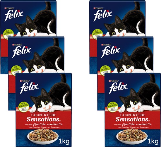 Felix Countryside Sensations - Kattenvoer - 6 x 1 kg | bol