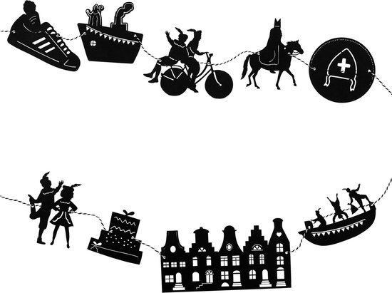 Zoedt - Sinterklaas - Sinterklaas Slinger - Figuren - Zwart | bol.com