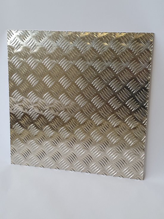 Aluminium Traanplaat - 500x500x2.5/4mm 5-traans ongebeitst | bol
