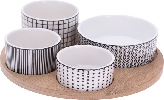 Excellent Houseware Borrelplank - bamboe - hout - D22 cm - serveerplank ...