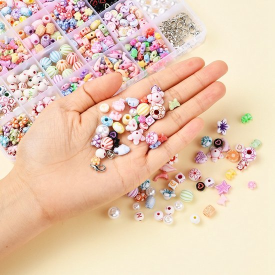DIY Kinder Kralen Set - Acryl kralen - Sieraden Maken - Parel kralen ...