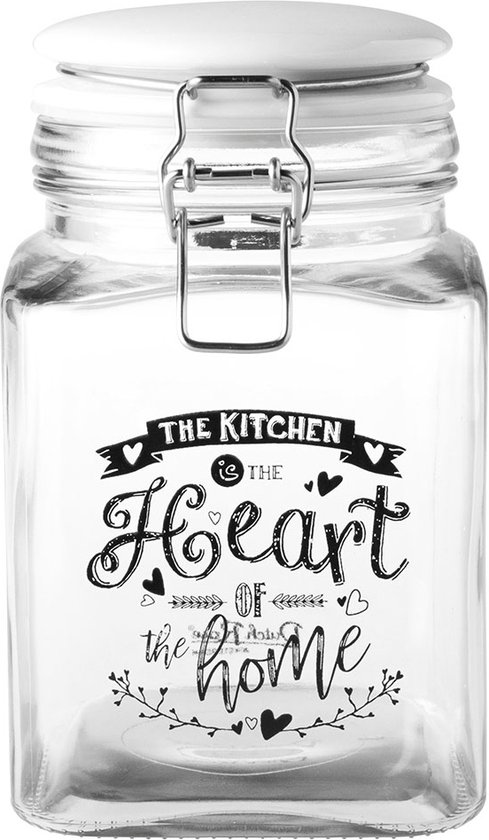 Dutch Rose Loft - Dutch Rose Beugelpot Vierkant 1,1 liter Wit | bol.com