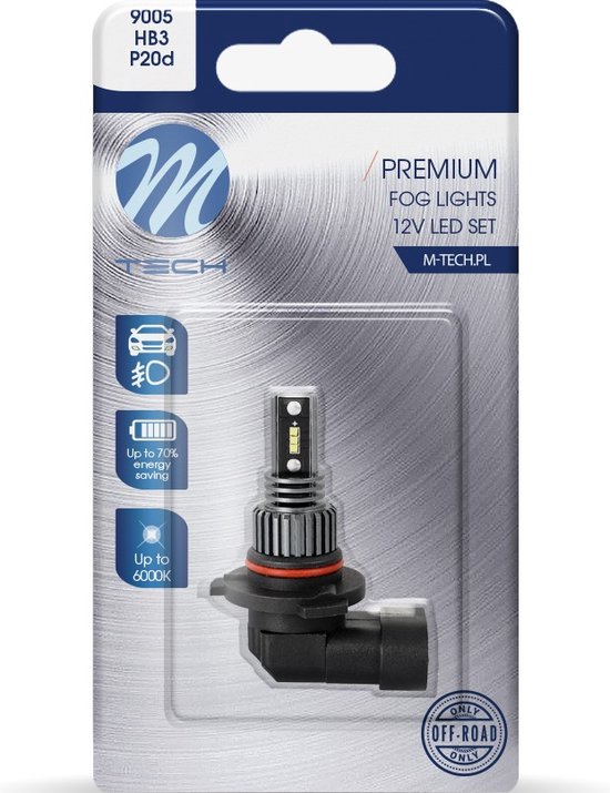 M-Tech LED - HB3 9005 12V 6W - Premium - 6x LED diode - Wit - Enkel ...