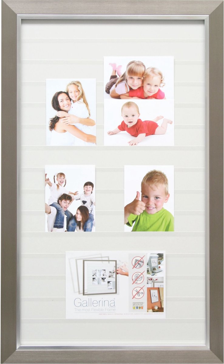 Deknudt Frames multifotolijst S41ND1 G - zilver - gallerina - 40x70 cm ...