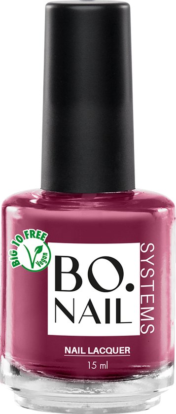 BO.NAIL SYSTEMS BO Nail Lacquer #012 Burgundy 15ml | bol