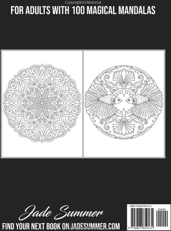 100 Magical Mandalas Coloring Book - Jade Summer - Kleurboek voor ...
